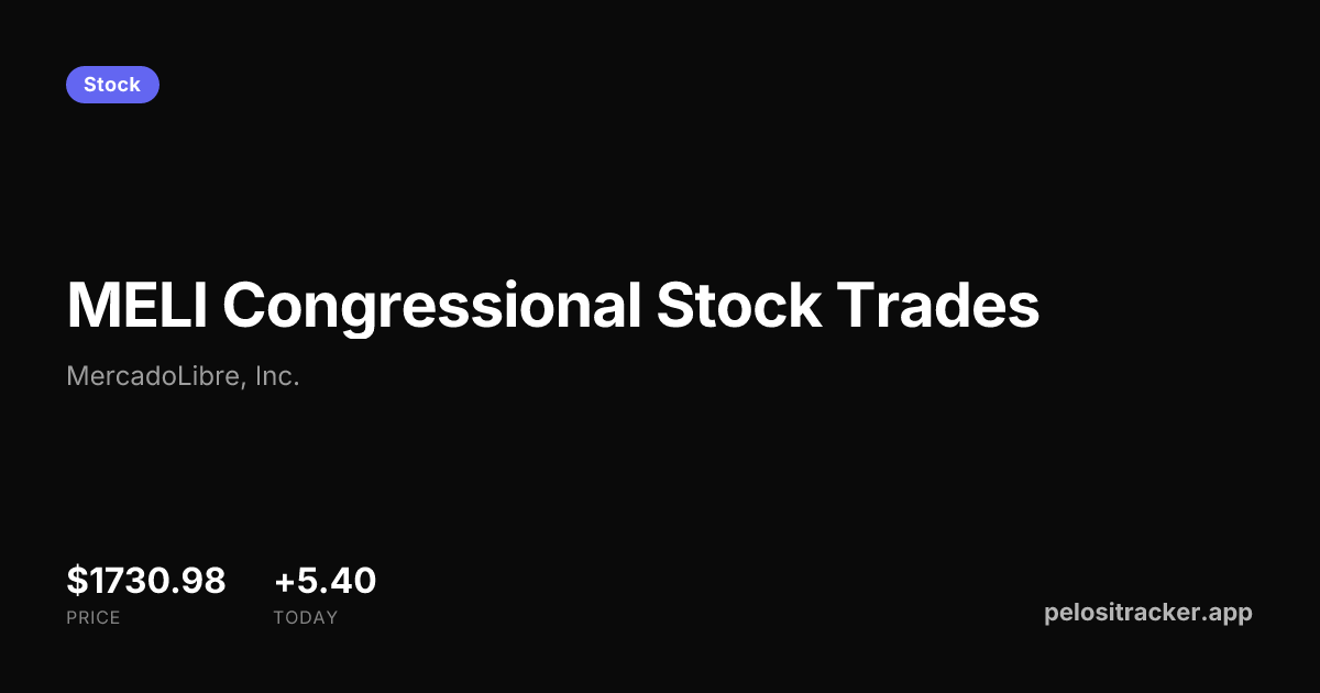 MELI Congressional Stock Trades & Analysis | Pelosi Tracker